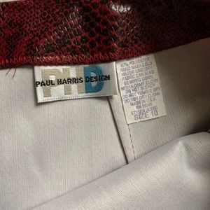 Vintage | Skirts | Vintage Paul Harris Designs Faux Leather Skirt ...